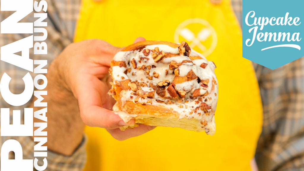 The Best Vanilla Caramelised Pecan Cinnamon Buns Cupcake Jemma